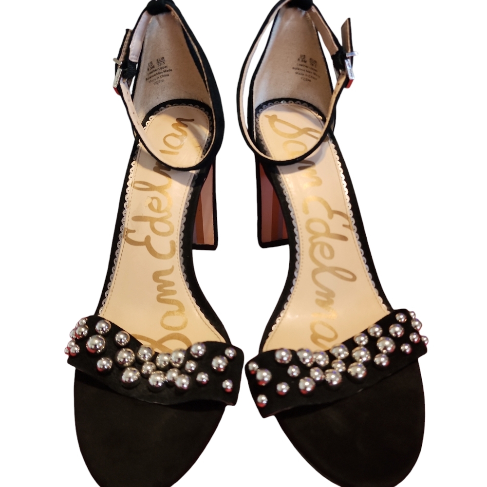 Sam Edelman Yoshi Suede Studded Heels - Gem